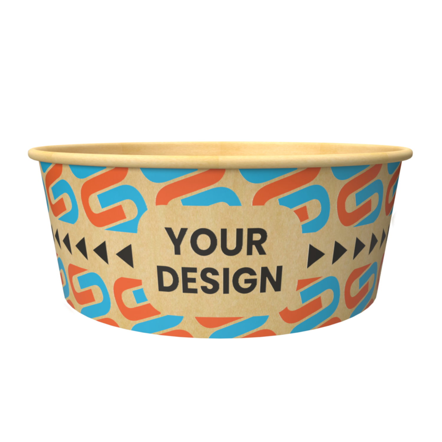 Printed cardboard bowl 1300 ml (40 oz) | Personalized | CUPSZ