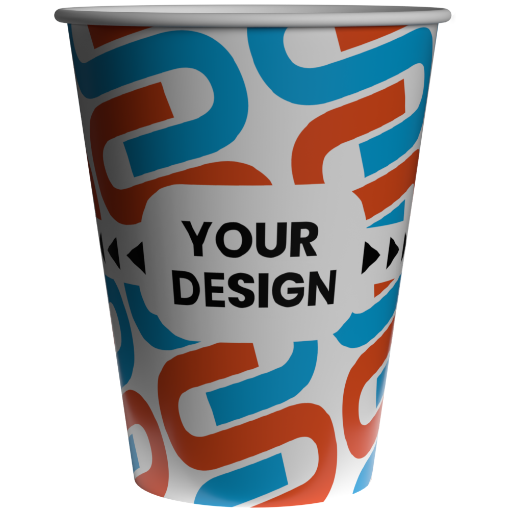 Printed and personalized cardboard cup 300 ml (12 oz) | CUPSZ