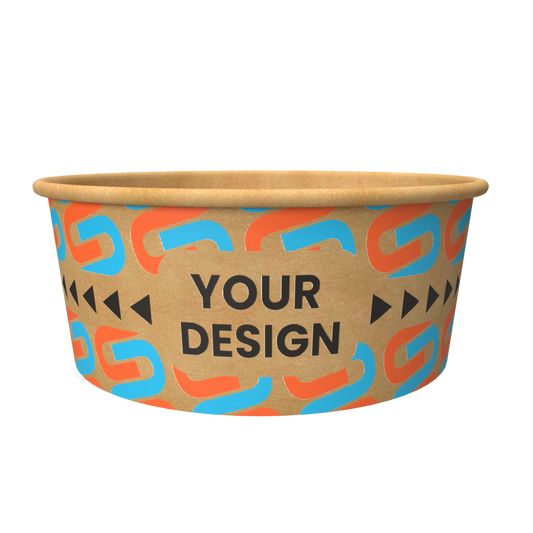 Personalized cardboard bowls - From 2100 pieces | CUPSZ – Cupsz